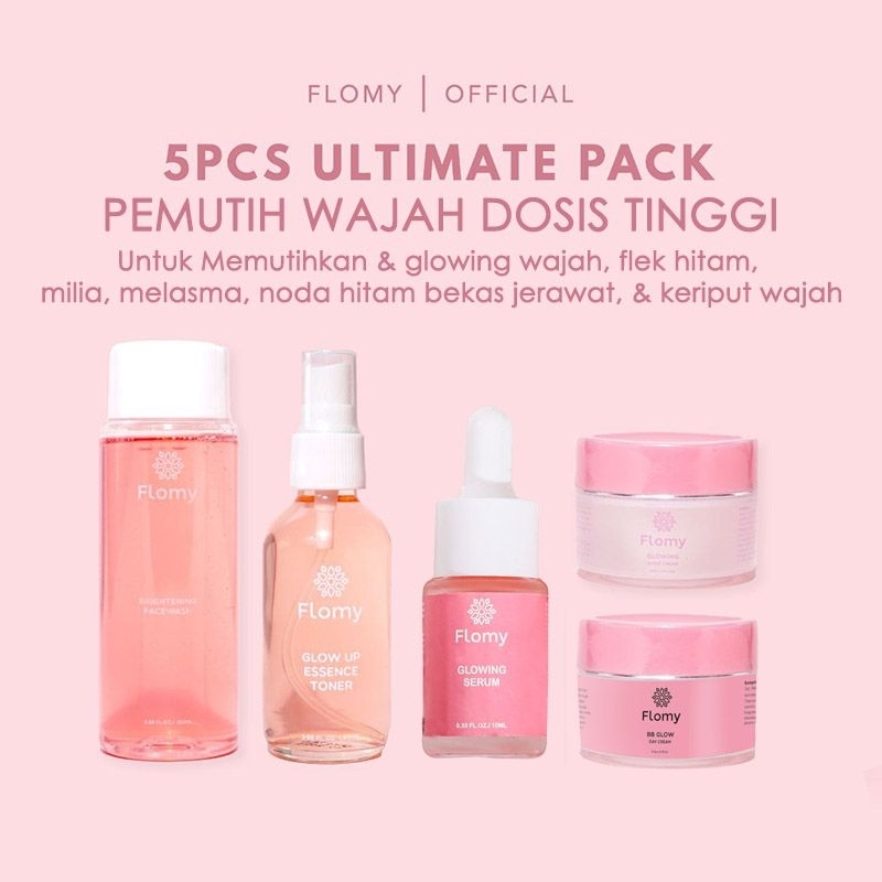 Jual Flomy Skincare Ultimate Pack | Paket Whitening | Paket Flek ...