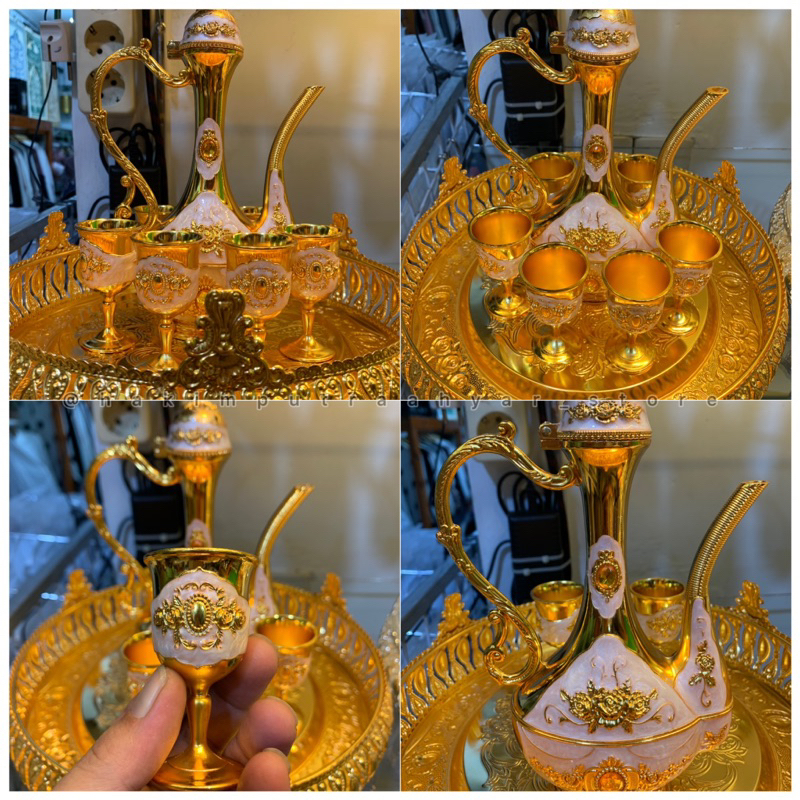 Jual Teko Arab Aladin Warna Gold 1 Set Bahan Logam | Shopee Indonesia