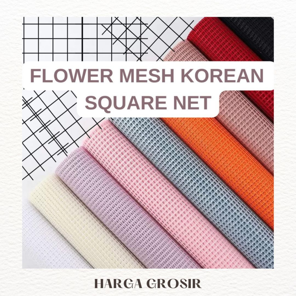 Jual Korean Jaring-Jaring Net Roll FLOWER MESH KOREAN SQUARE NET JARING ...