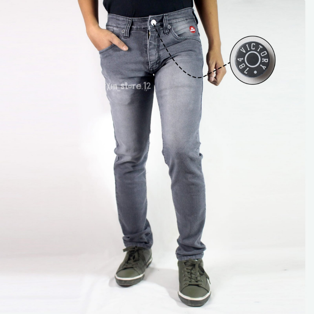 Jual Celana Jeans Pria Slim Fit Original 784 Victory Jeans Panjang ...
