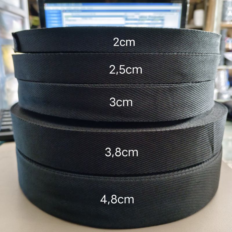 Jual Tali Webbing per 1 rol (45meter) ukuran 2cm, 2,5cm, 3cm, 3,8cm, 4 ...