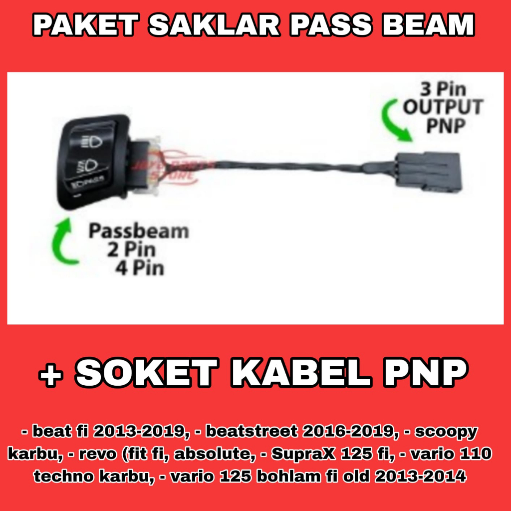 Jual Saklar Pass Beam Khusus Honda BEAM 3 MODE/3 SOKET/ 3 KABEL HONDA ...
