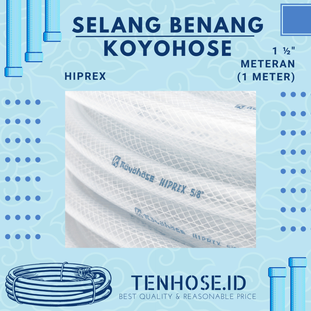 Jual Selang Air Serat Benang Koyohose 1 ½" Inch Jual per Meter Tebal Roll Air Taman | Shopee ...