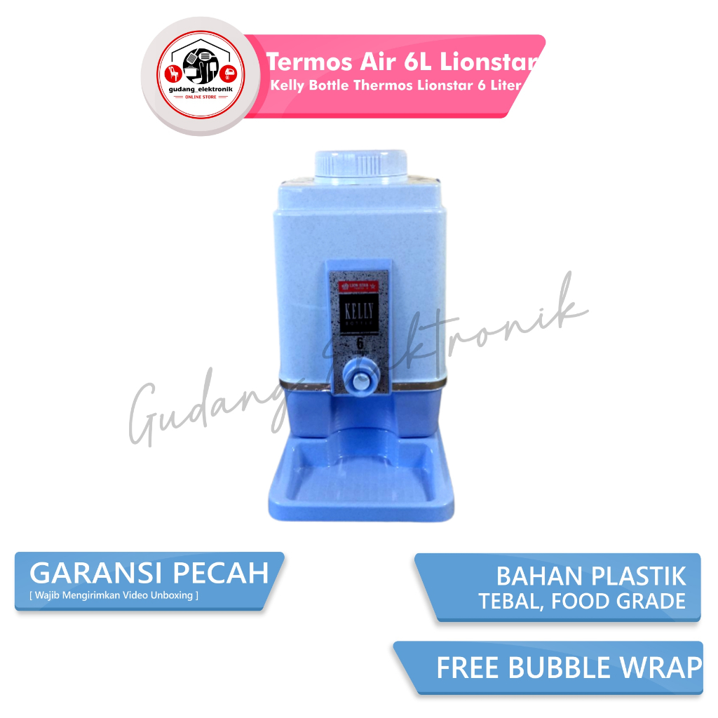 Jual Termos Dispenser Kelly Bottle Thermos Lionstar 6 Liter SA-4 6LT ...