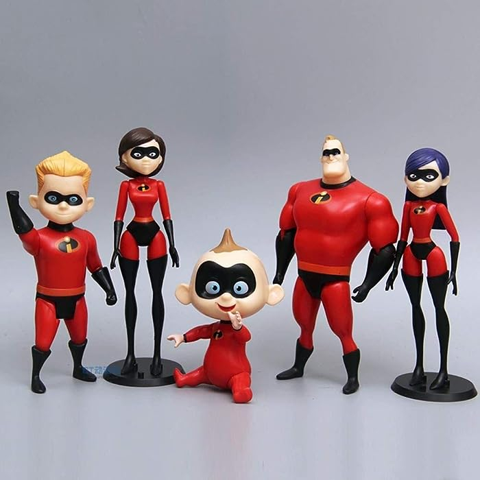 Jual TWH Action FIGURE INCREDIBLE 1 SET ISI 5 PCS VIOLET, JACK-JACK ...