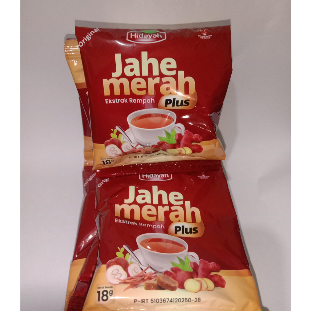 Jual Serbuk Jahe Merah Bubuk Hidayah Plus Minuman Herbal [Per RENCENG ...