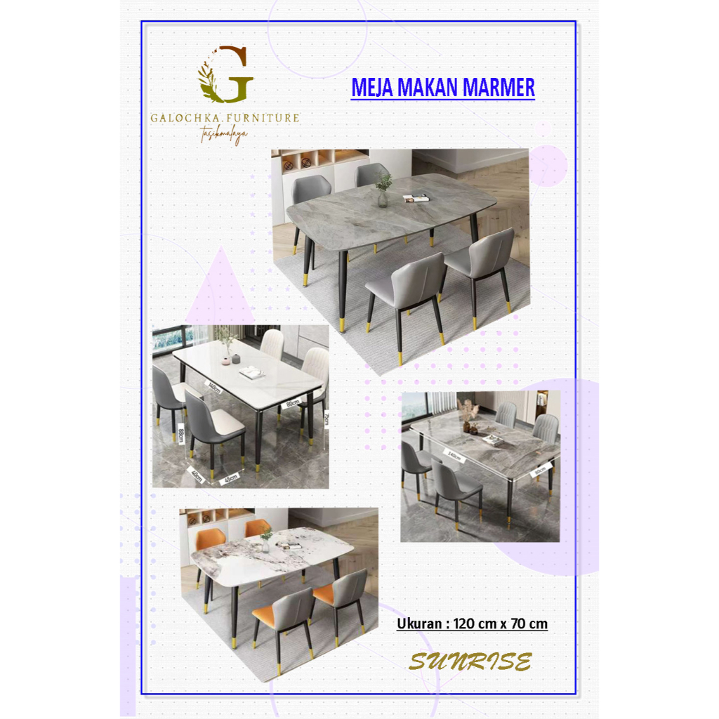 Jual MEJA MAKAN MARBEL RANGKA BESI | Shopee Indonesia