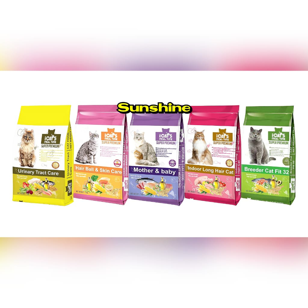 Jual iCats Meal Time Super Premium 7Kg Dry Cat Food - Makanan Kering ...