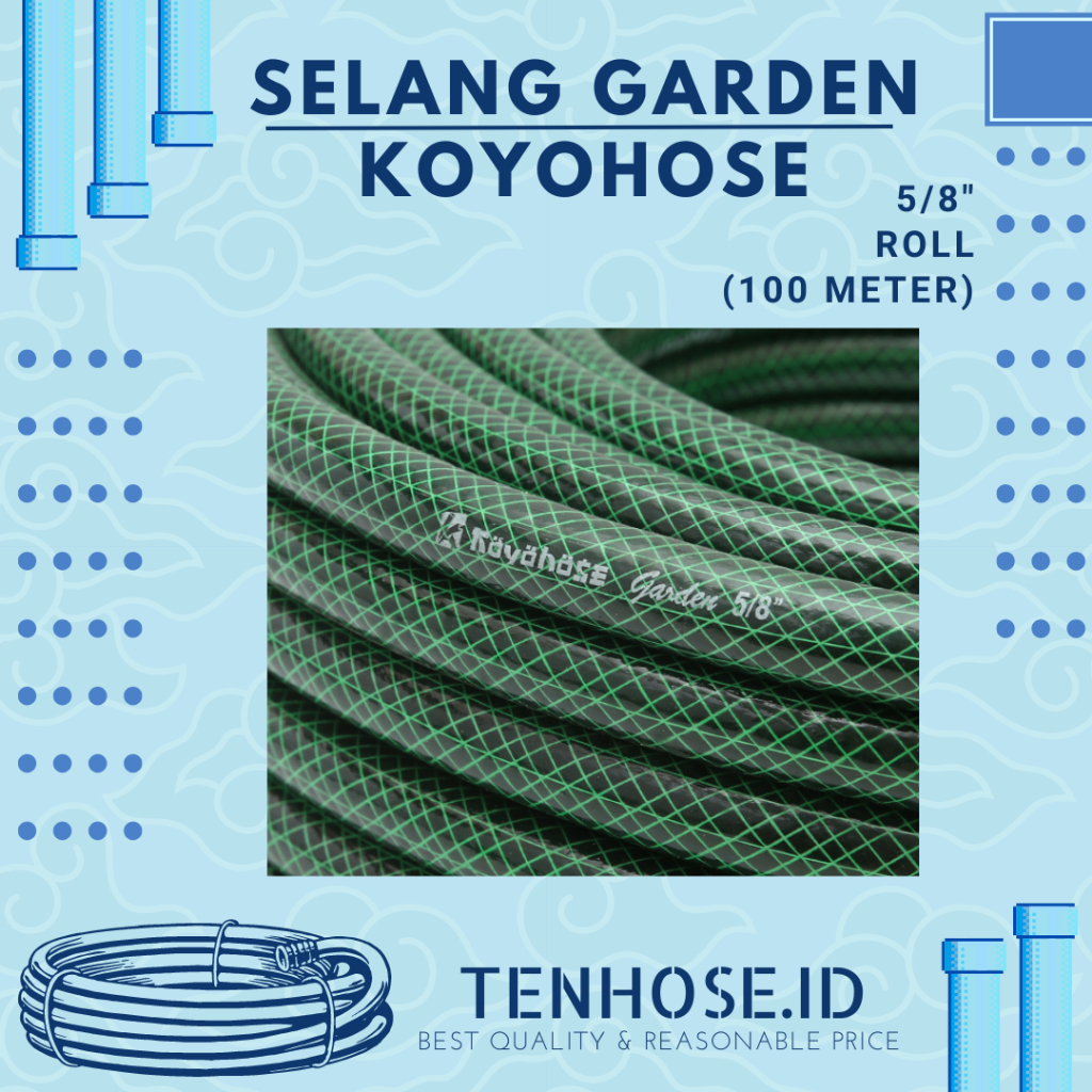 Jual Selang Air Garden Anti Lumut Koyohose 5/8" Inch 100 Meter Tebal Roll Air Taman | Shopee ...