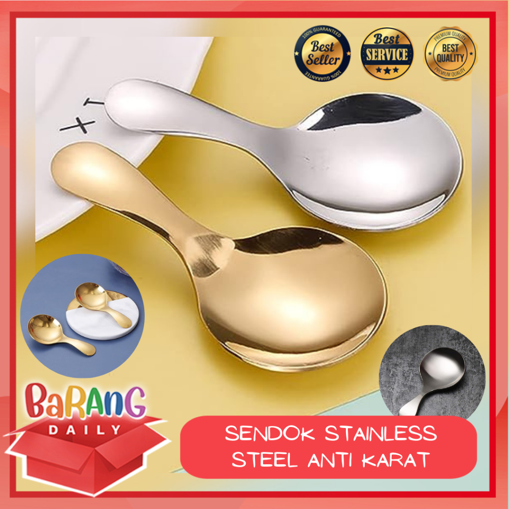 Jual SENDOK BULAT STAINLESS STEEL ANTI KARAT KOPI ES KRIM / STAINLESS ...