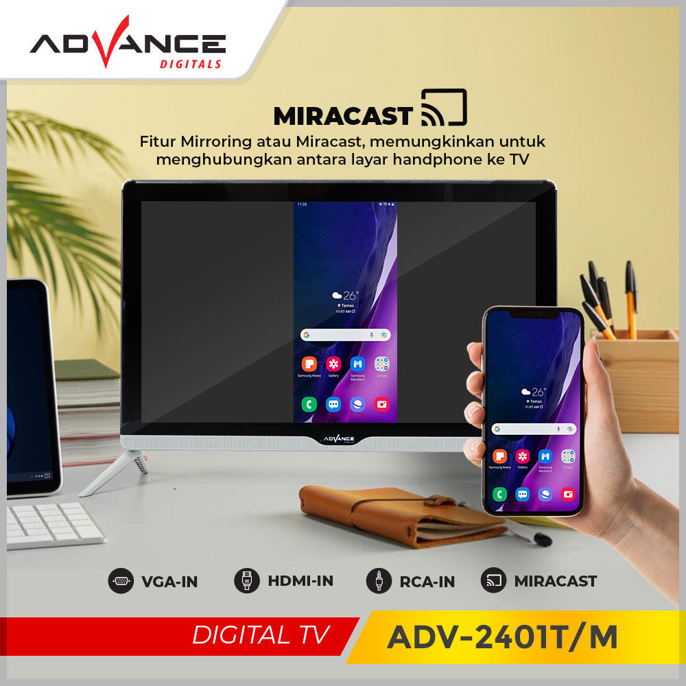 Jual ( GRATIS PACKING KAYU ) Advance Televisi Led Digital TV HD 24 inch ...