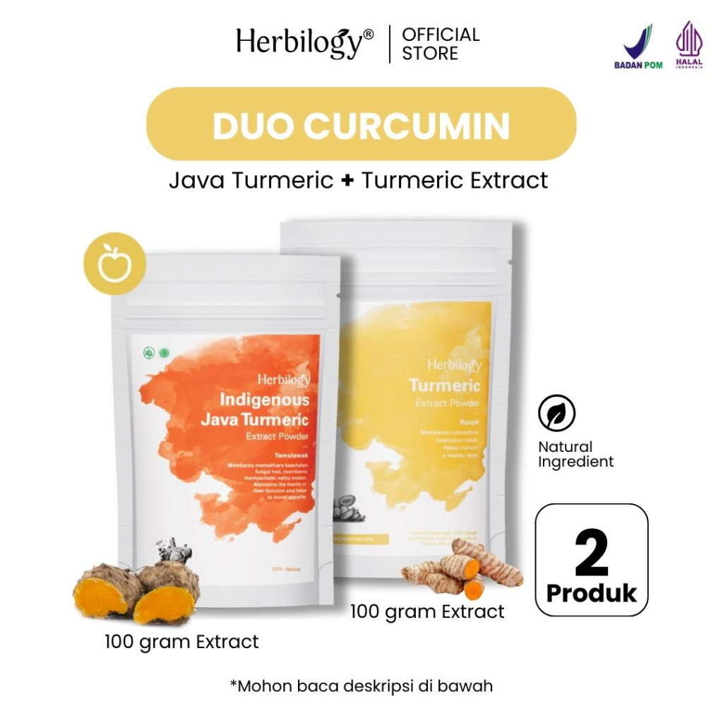 Jual Paket Herbilogy Duo Curcumin Kunyit + Temulawak | Shopee Indonesia