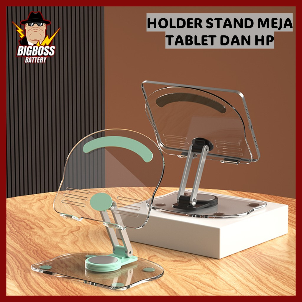 Jual Holder Meja Stand Tablet HP Akrilik 360 Derajat Tempat Dudukan ...