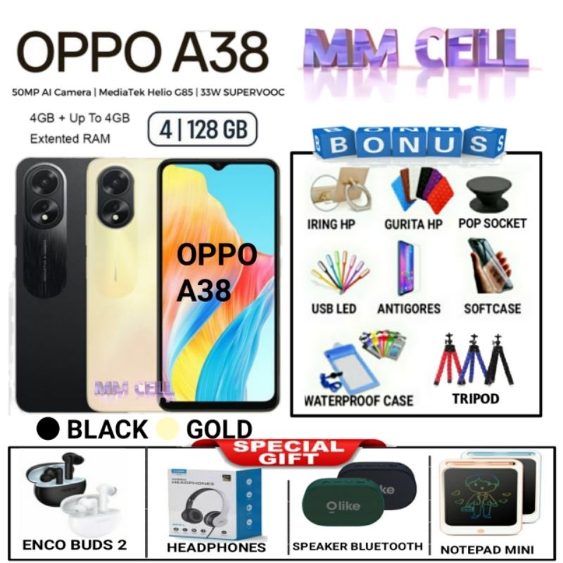 Jual OPPO A38 4/128 GARANSI RESMI OPPO INDONESIA | Shopee Indonesia