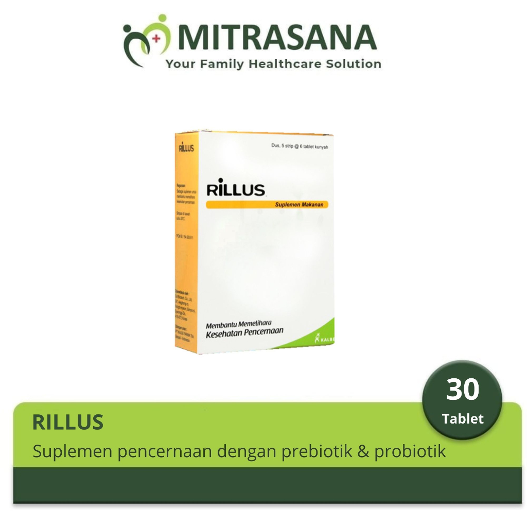 Jual Rillus 30 Tablet - Suplemen Probiotik dan Prebiotik untuk ...
