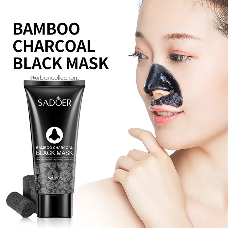 Jual Masker Komedo Sadoer Bamboo Charcoal Black Mask Masker Wajah ...