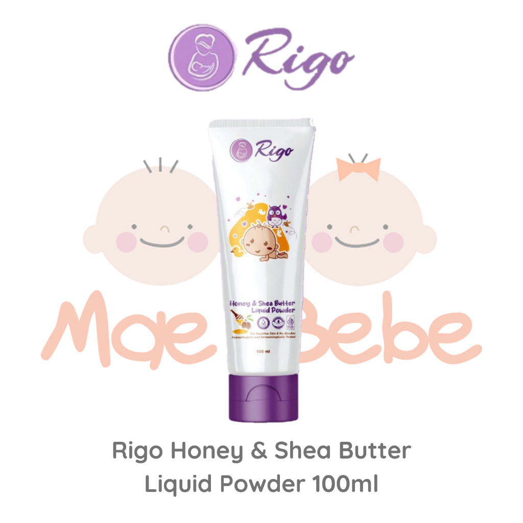 Jual Rigo Honey & Shea Butter Liquid Powder Baby Bedak Cair Bayi 100ml ...