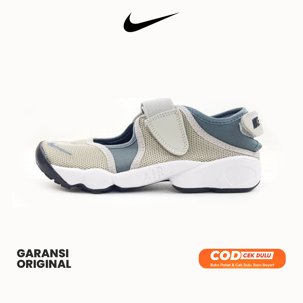 Jual Sepatu Sandal Nike Air Rift Grey White | Shopee Indonesia