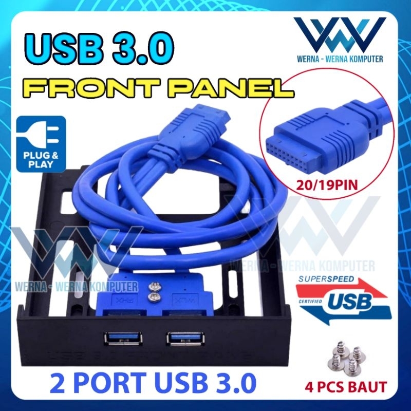 Jual USB 3.0 FRONT PANEL 2 PORT 5GBPS 20/19PIN HEADER | Shopee Indonesia