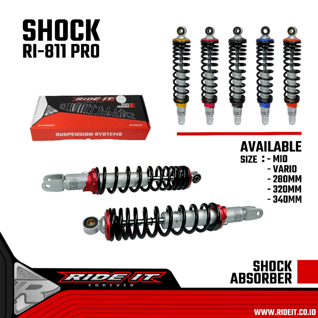 Jual Shock RIDE IT 811 tipe PRO MIO 310/Vario 125 330 | Shopee Indonesia