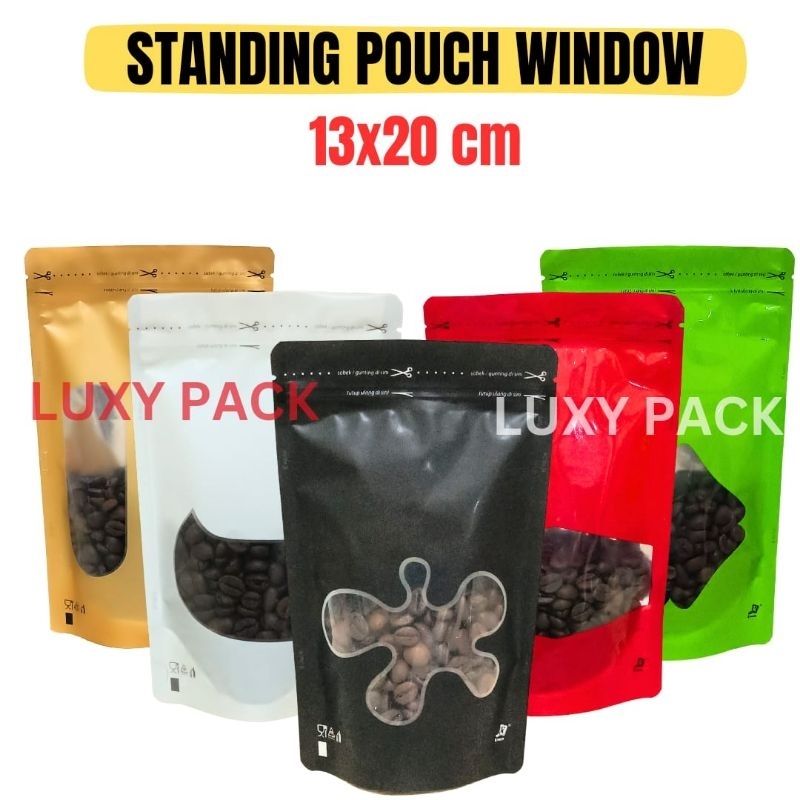 Jual Standing Pouch Window warna 250 z 13x20 cm KPACK Kemasan Plastik ...