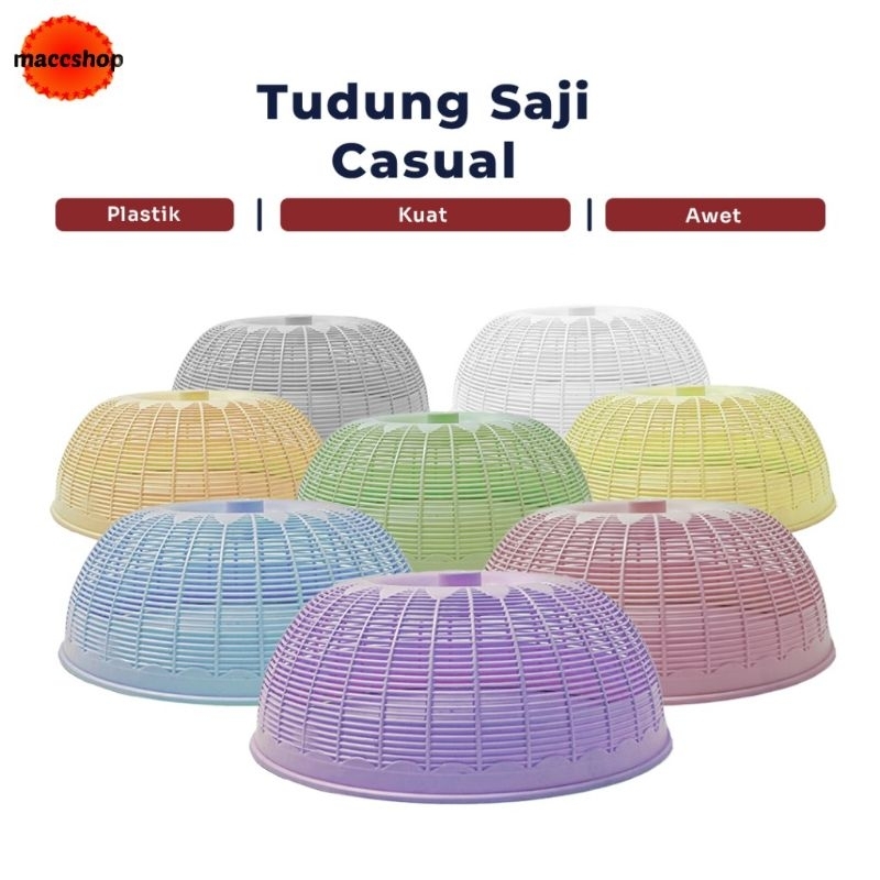 Jual 6 PCS TANAKA TUDUNG SAJI CASUAL PASTEL BULAT PLASTIK MURAH ...