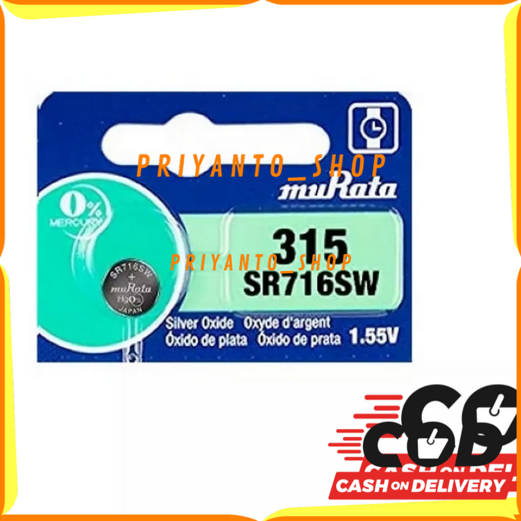 Jual SONY MURATA 315 SR 716 BATRAI JAM SONY MURATA 315 SONY S6R716 ...