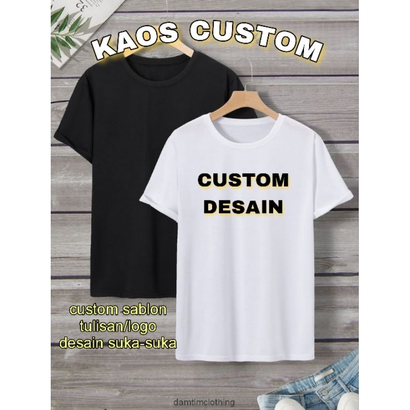 Jual custom kaos tulisan/logo free design | Shopee Indonesia