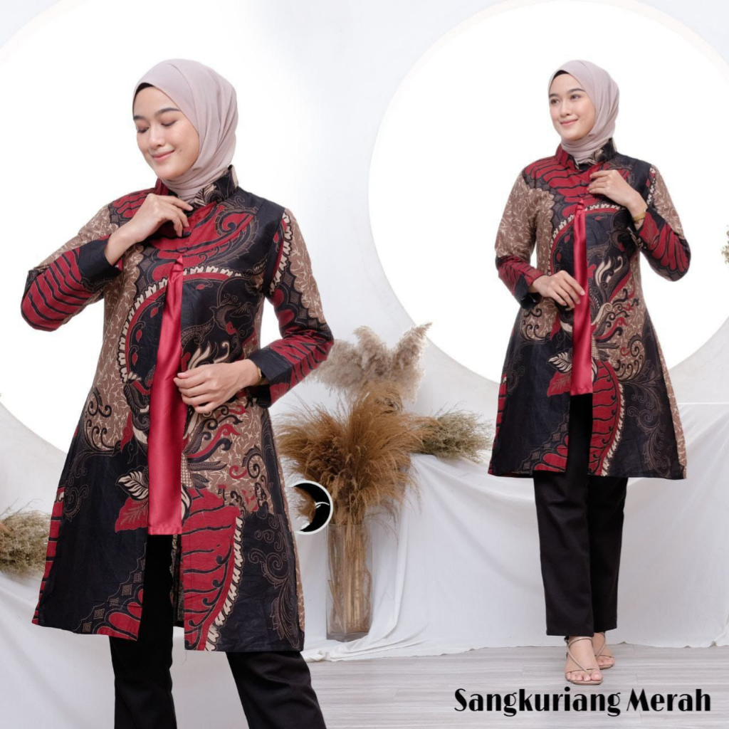 Jual Atasan Tunik Batik Masa Kini Terlaris Buat Acara Resmi ,Kerja ...