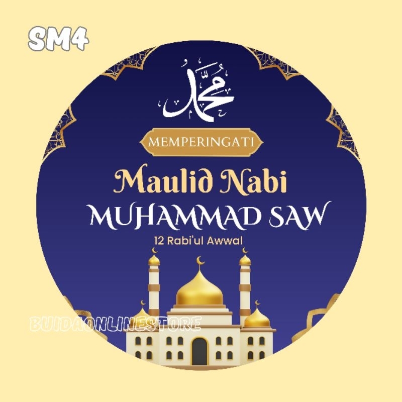 Jual stiker Label Sticker Memperingati Hari Maulid Nabi Muhammad SAW ...