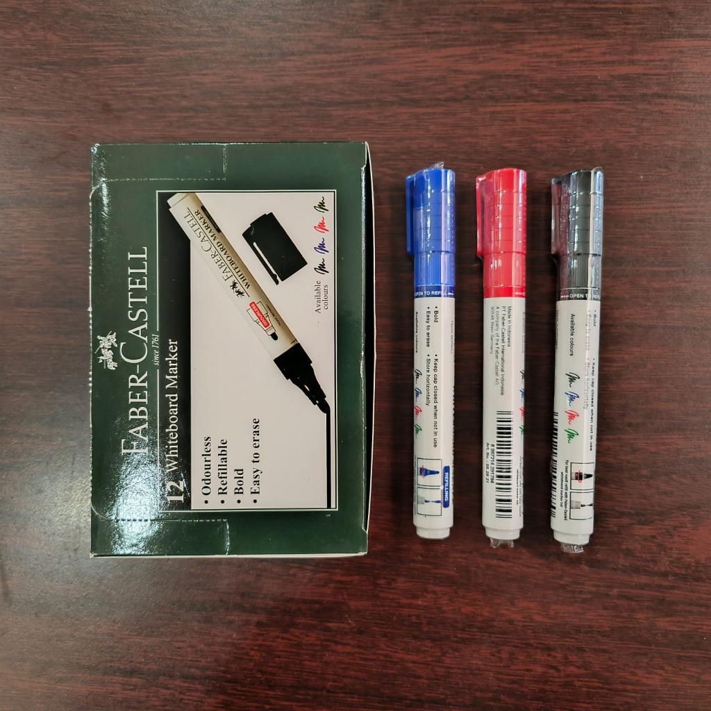 Jual Spidol Whiteboard Faber Castell Whiteboard Marker Hitam Biru Merah Shopee Indonesia