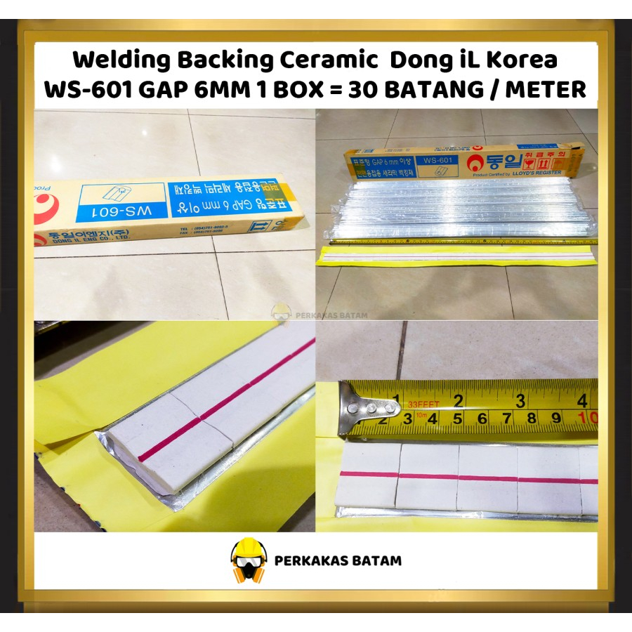 Jual Welding Backing Ceramic WS-601 Dong iL Gap 6mm Korea PLATE TiLe ...