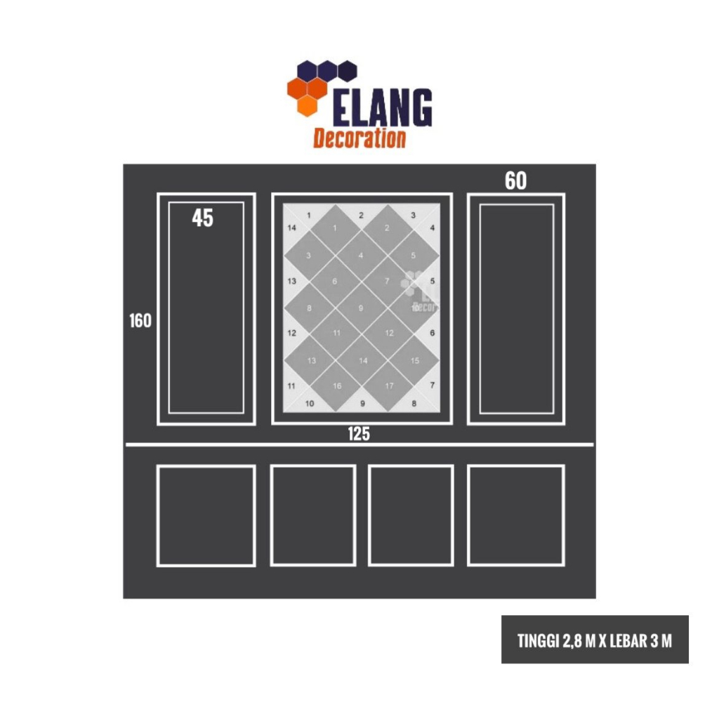 Jual DEKORASI WALL MOULDING + KACA CERMIN DINDING RUMAH AMERICAN STYLE ...