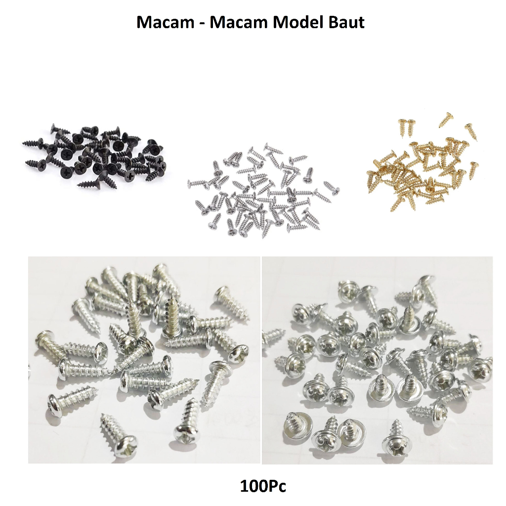 Jual Sekrup/baut kunci Frame/baut Model Pipih,Bulat & Bantalan Harga ...