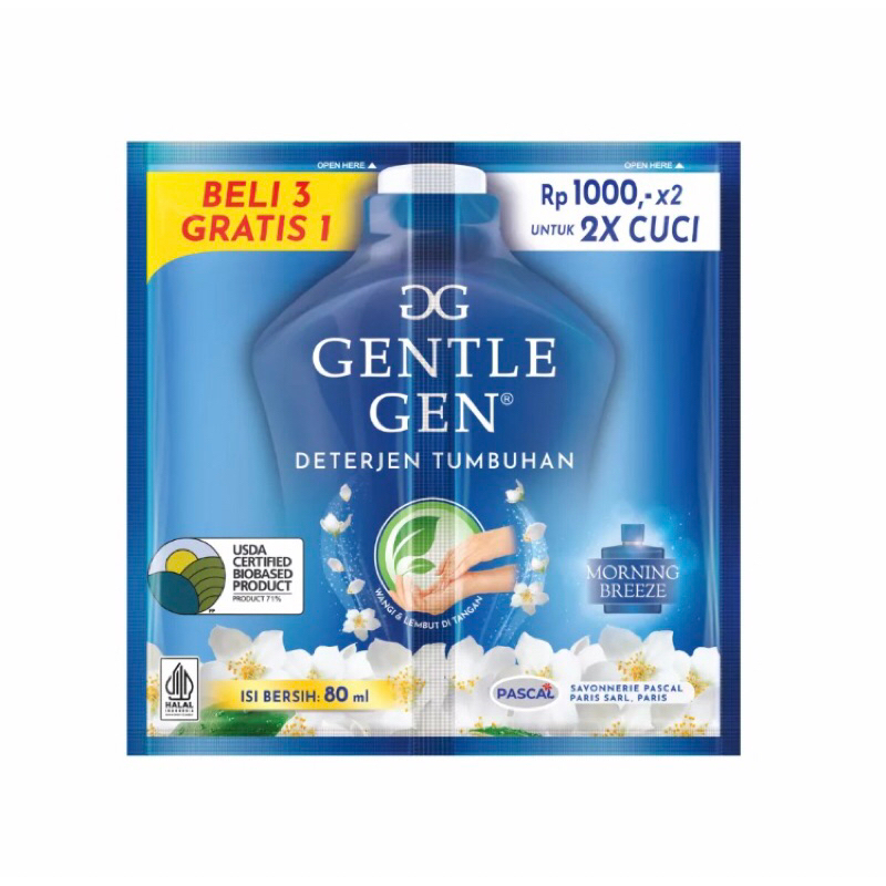 Jual Detergen Gentle Gen Morning Breeze Twinpack Sachet | Shopee Indonesia