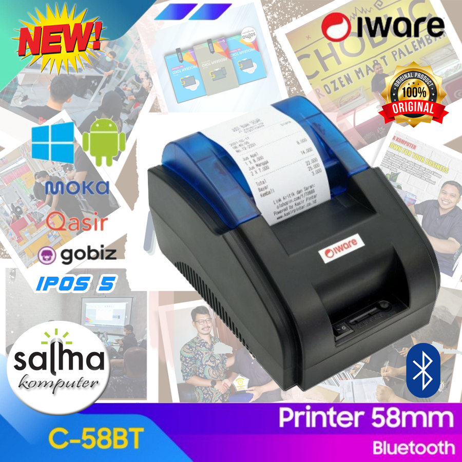 Jual Thermal Printer 58mm C58BT with adaptor | Shopee Indonesia