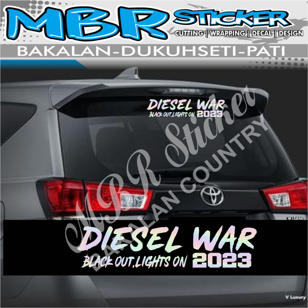 Jual CUTTING STIKER DIESEL WAR,STIKER DIESEL WAR INNOVA PAJERO FORTUNER ...