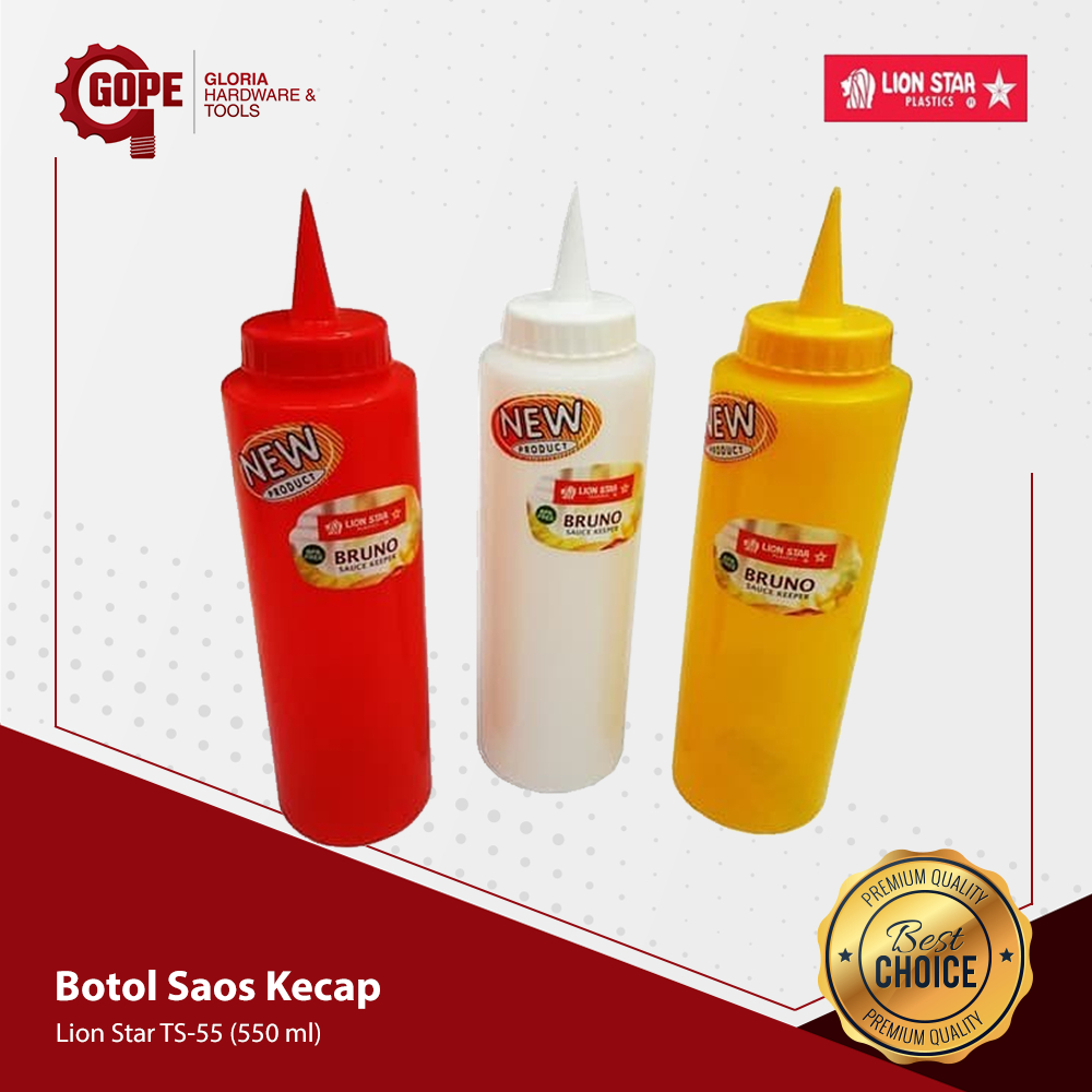 Jual Botol Saos Wadah Saus Bruno 550 ml Lion Star TS-55 | Shopee Indonesia