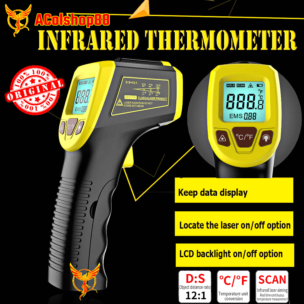 Jual TERMOMETER BENDA INFRARED GM320S THERMOGUN INDUSTRI MAKANAN MESIN ...