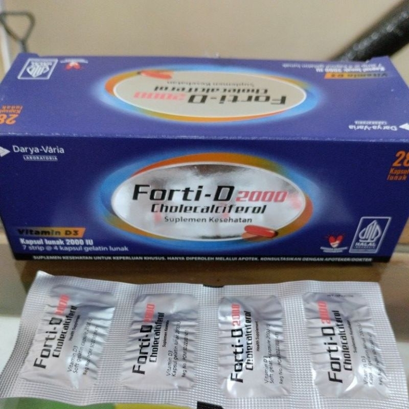 Jual Forti d2000 Strip isi 4 Kapsul/Suplemen Vitamin D | Shopee Indonesia