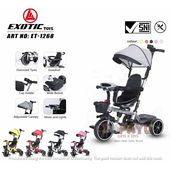 Jual SEPEDA RODA TIGA TRICYCLE BABY STROLLER ET1268 EXOTIC | Shopee ...