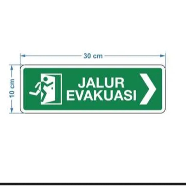 Jual Sign Jalur Evakuasi dan Rambu Exit, Akrilik ukuran 30x10cm | Shopee Indonesia