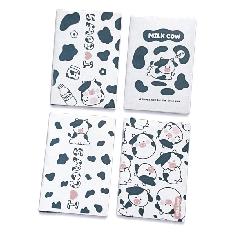 Jual buku catatan mini moti sapi cow moo notebook kecil small book ...