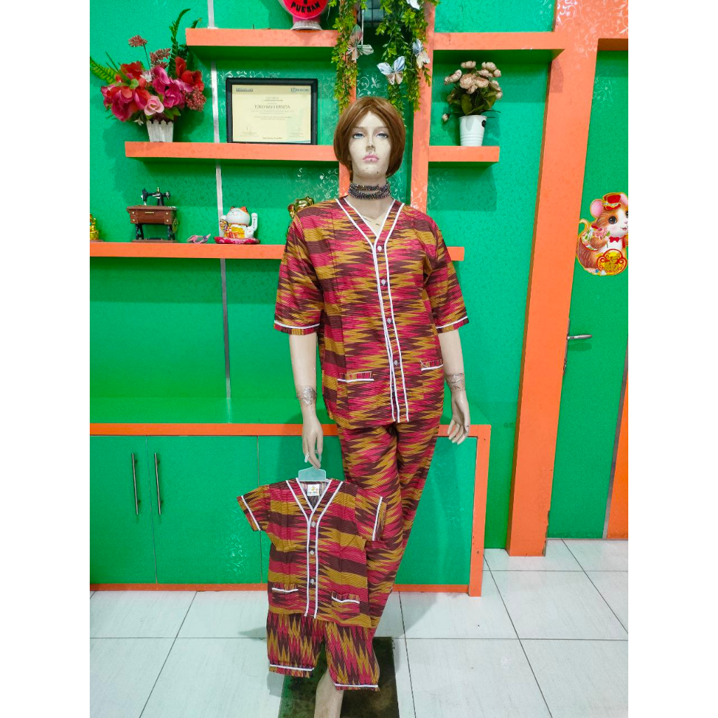 Jual BAJU TIDUR PIAMA T3/4 COPLE IBU DAN ANAK CEWEK/COWOK UKURAN ...