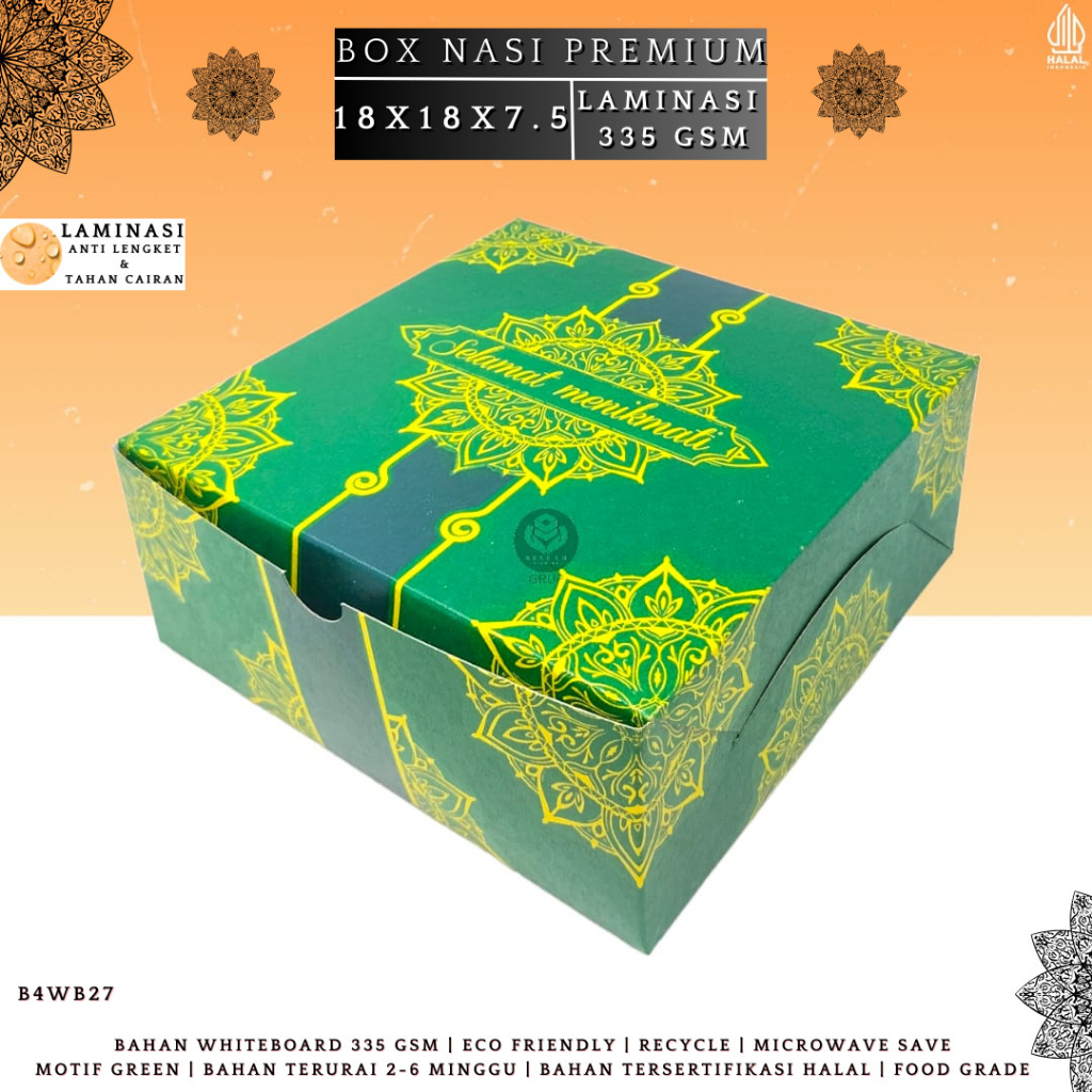 Jual Dus Nasi Kotak Dus 18x18 Dus Catering Premium (B4WB27) | Shopee ...