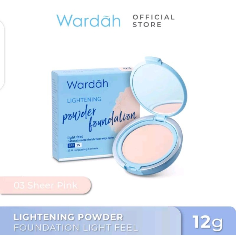 Jual WARDAH Lightening Powder Foundation Sheer Pink | Shopee Indonesia
