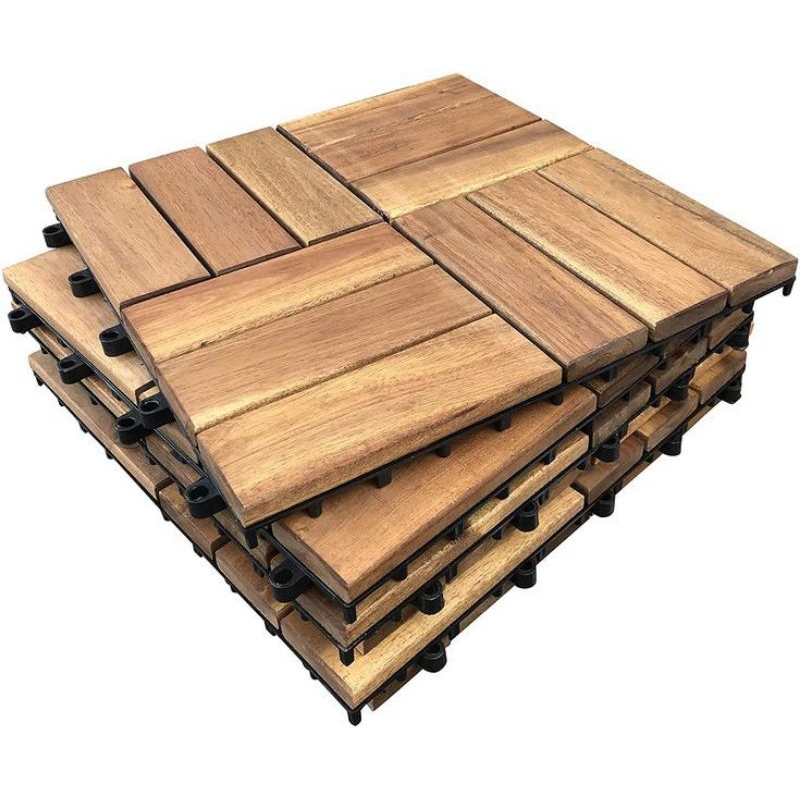 Jual decking tile kayu - flooring woods - lantai kayu | Shopee Indonesia