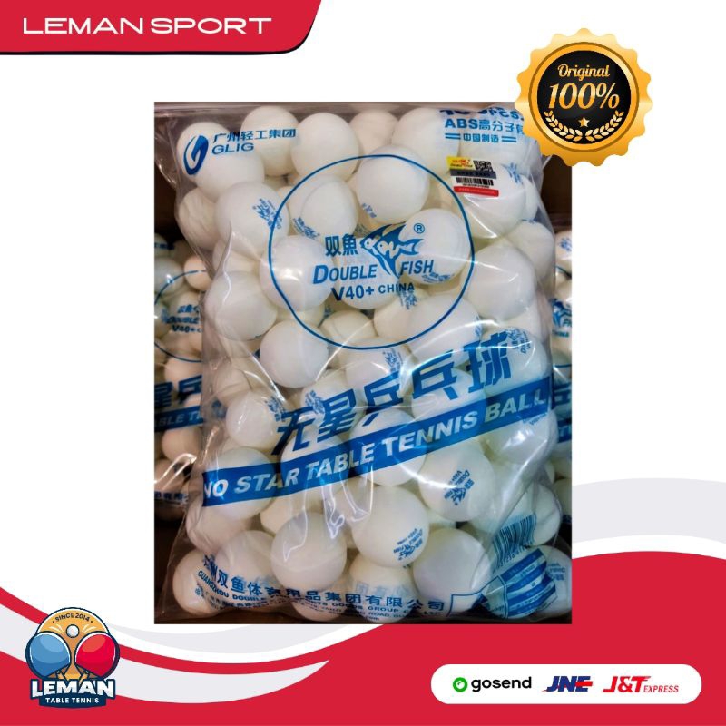 Jual Bola Double Fish Training 100 pcs V40+ / Bola Pingpong / Table Tennis (BISA ECERAN ...