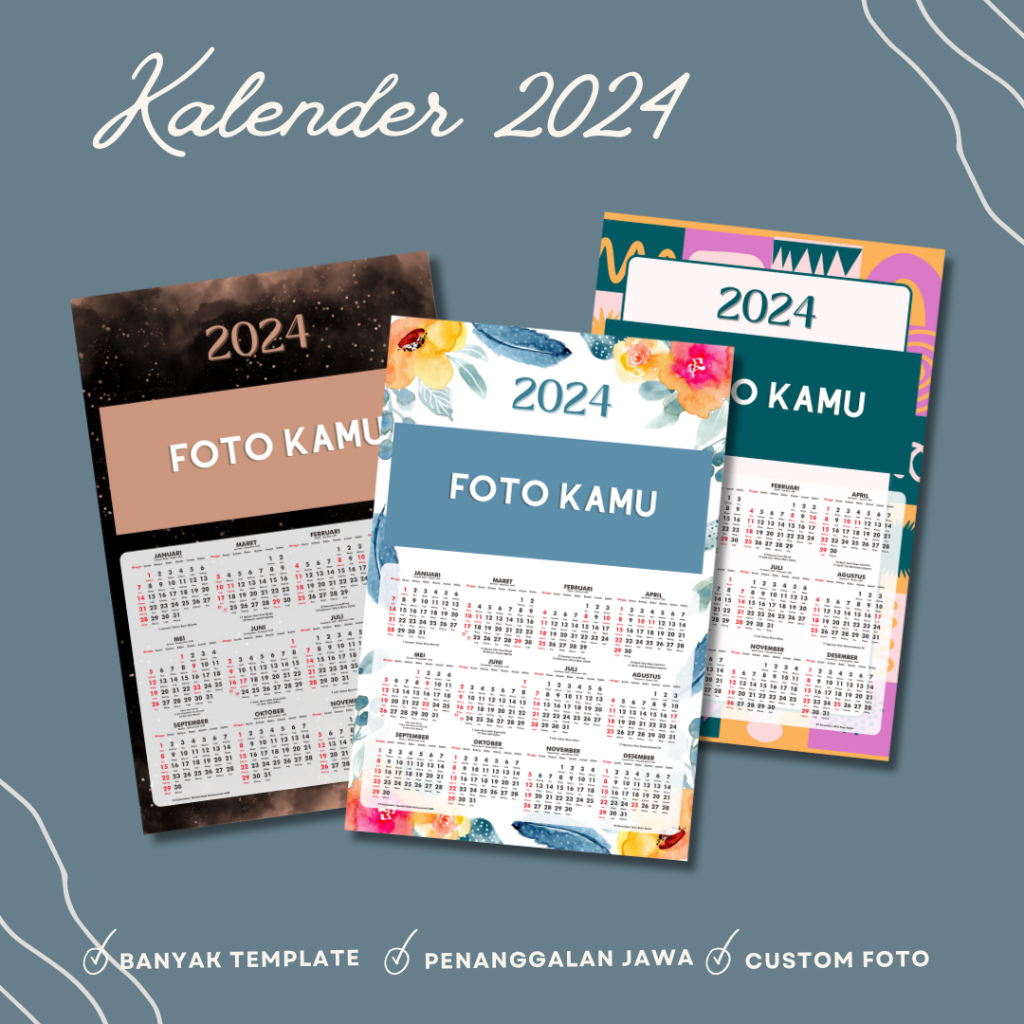 Jual [12 Bulanan A4] PART 1 Kalender Dinding 2024 Kalender 12 Bulanan ...