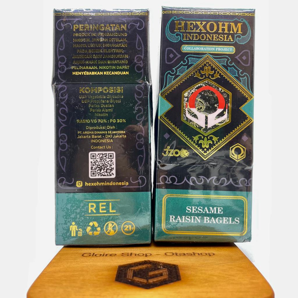 Jual Liquid Hexohm V2 SESAME RAISIN BAGELS 60ML Freebase Indonesia x ...